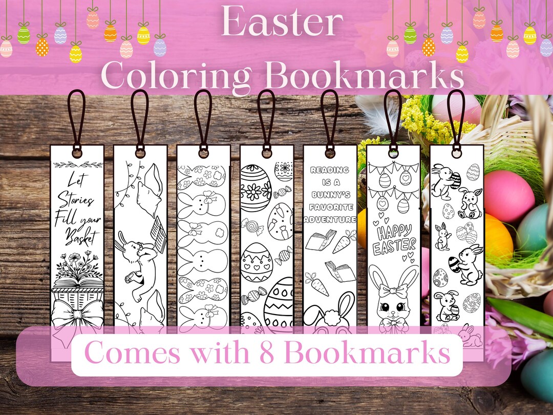 Printable Easter Coloring Bookmarks | Color Your Own Bookmark Kids ...