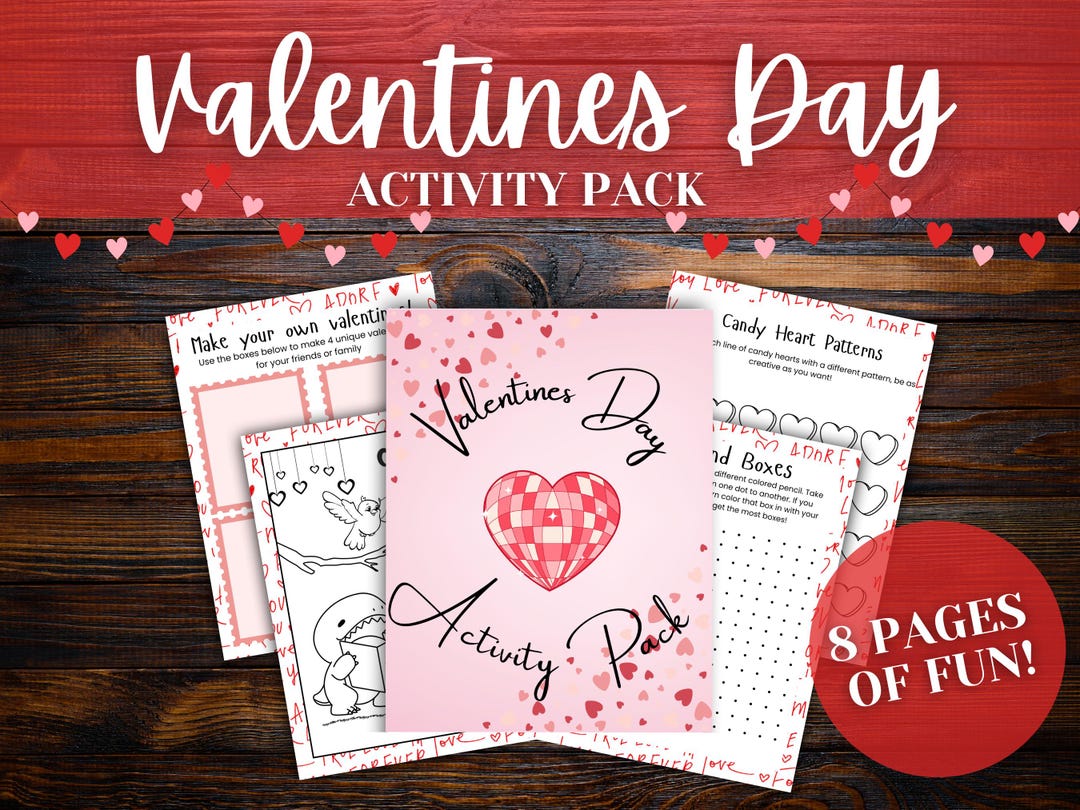 Valentines Day Printable Activity Pack | Valentine Games Bundle ...