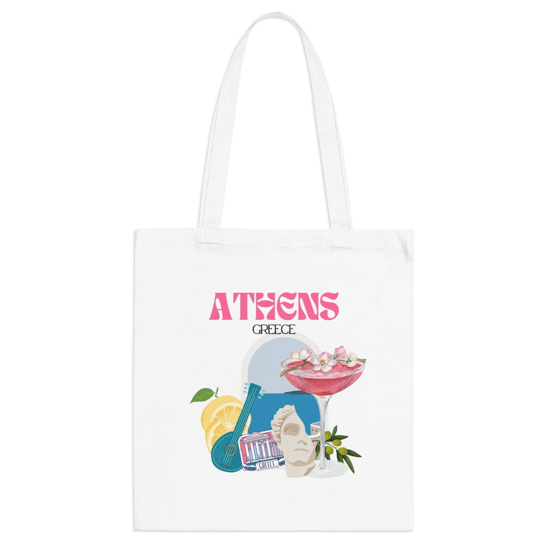 Carmz World Tour Athens Santorini Greece Tote Bag Design School/uni Bag ...