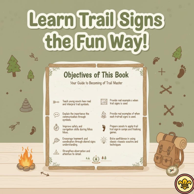 Scout Trail Signs Guide – Coloring Book + Stickers (PDF) - Etsy