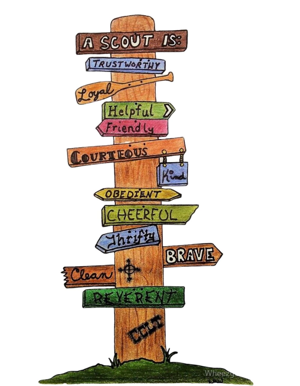 Scouting Values Wall Art – Digital Download, Scout Law Poster, Outdoor ...