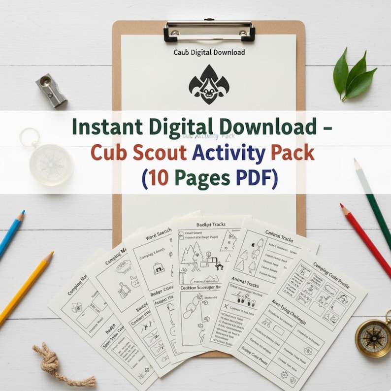 Cub Scout Activity Book – Printable Games & Puzzles (PDF) - Etsy