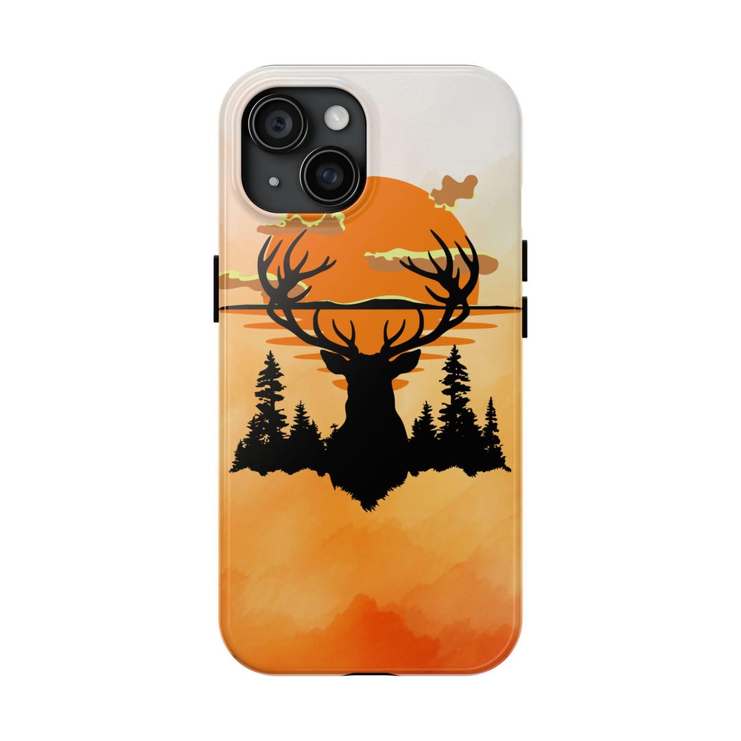Sunset Forest Stag Deer Phone Case, Wildlife Cover, Nature Lover Gift ...