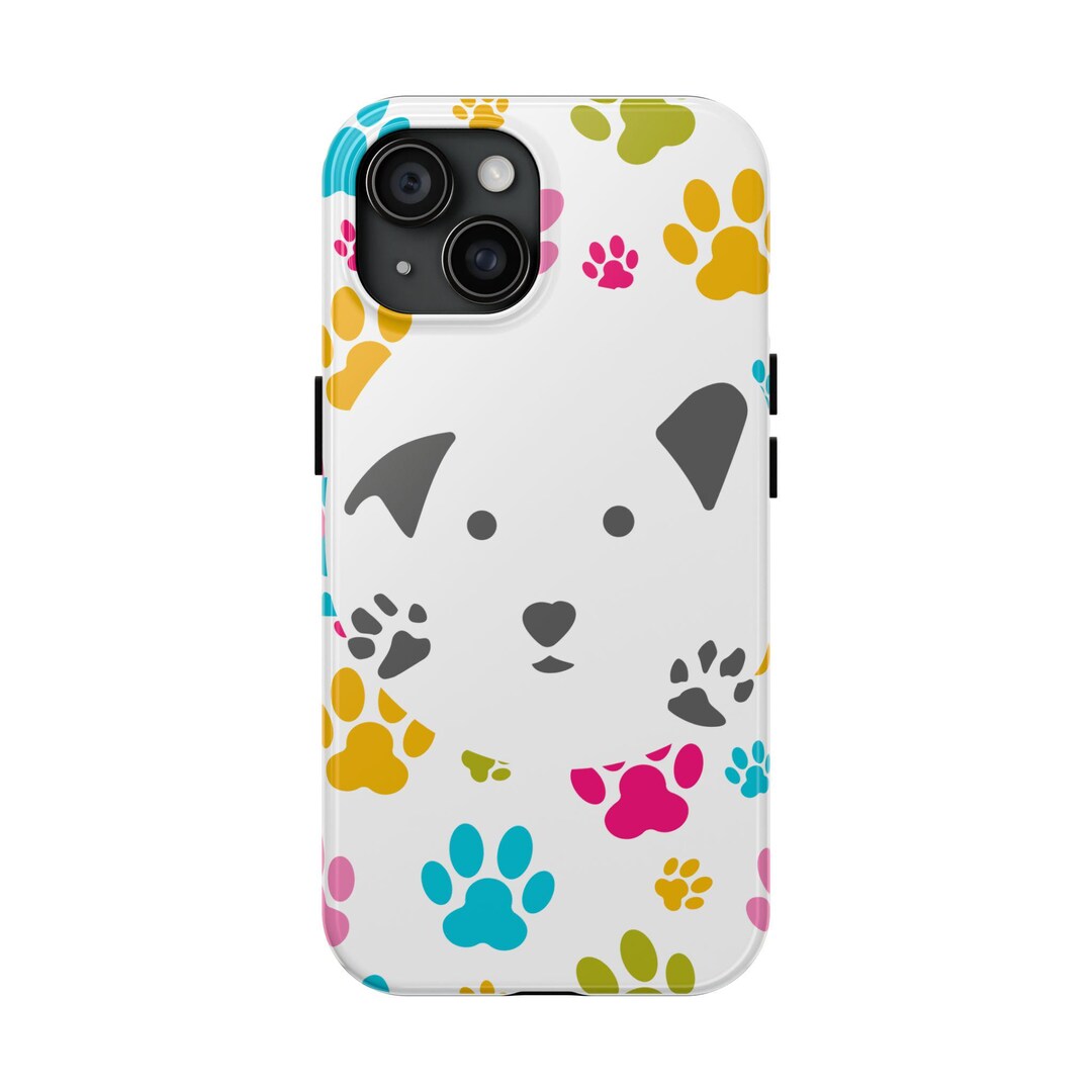 Dog Paw Print Phone Case, Pet Lover Gift, Cute Animal Accessory ...