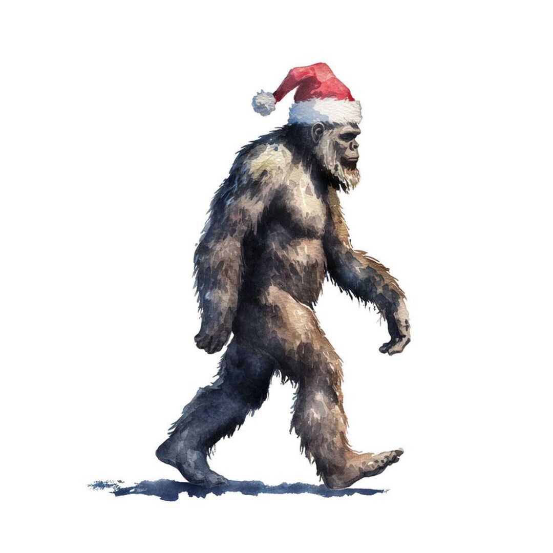 Christmas Bigfoot : a Single Clipart Image With Transparent Background ...