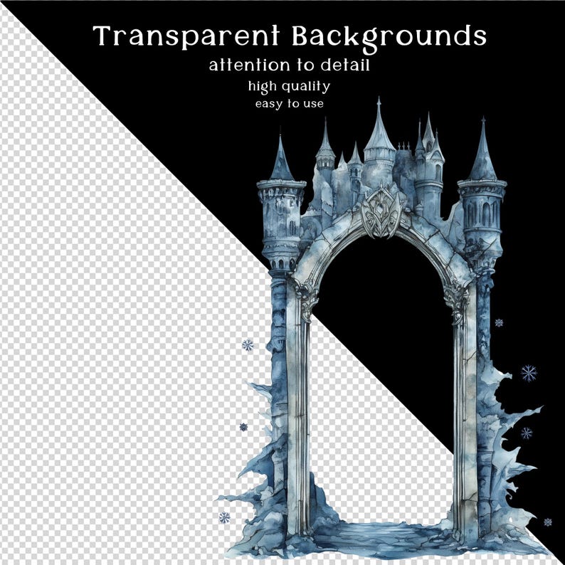 Dark Medieval Frame Clipart, Renaissance Design, Castle Frame ...