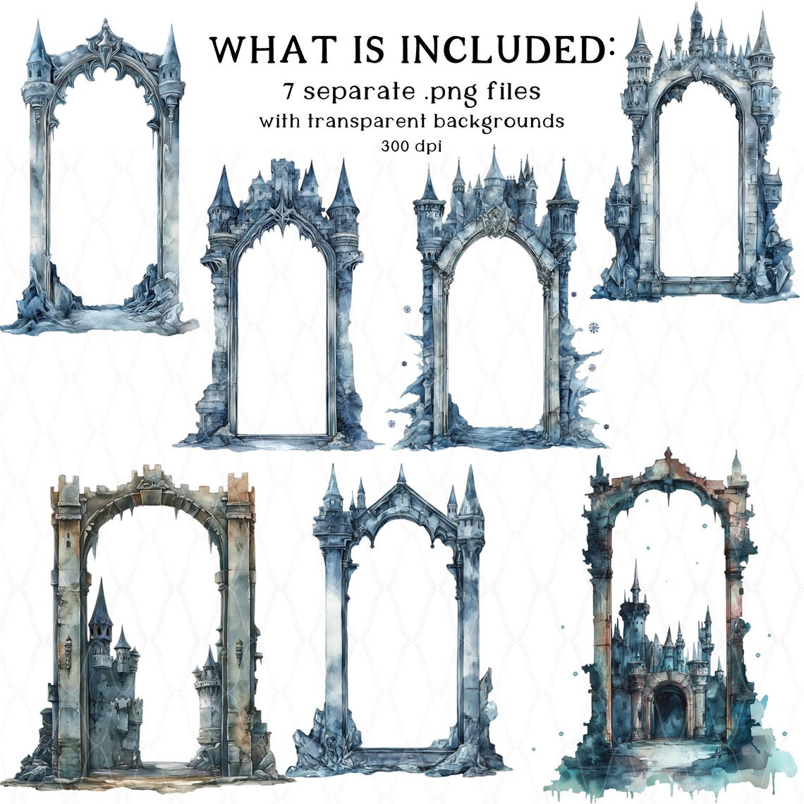 Dark Medieval Frame Clipart, Renaissance Design, Castle Frame ...