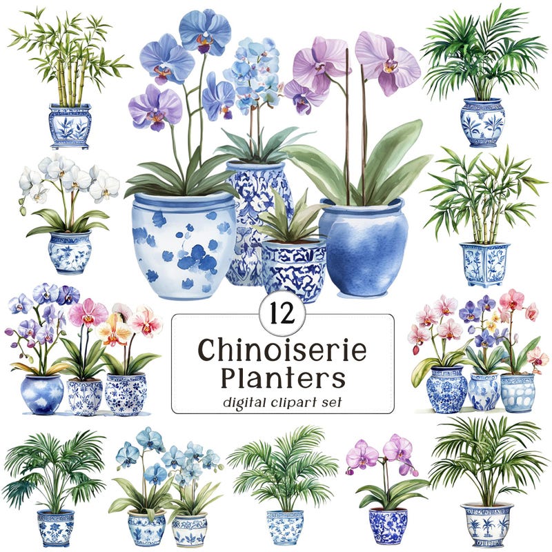 Chinoiserie Planter - Etsy UK