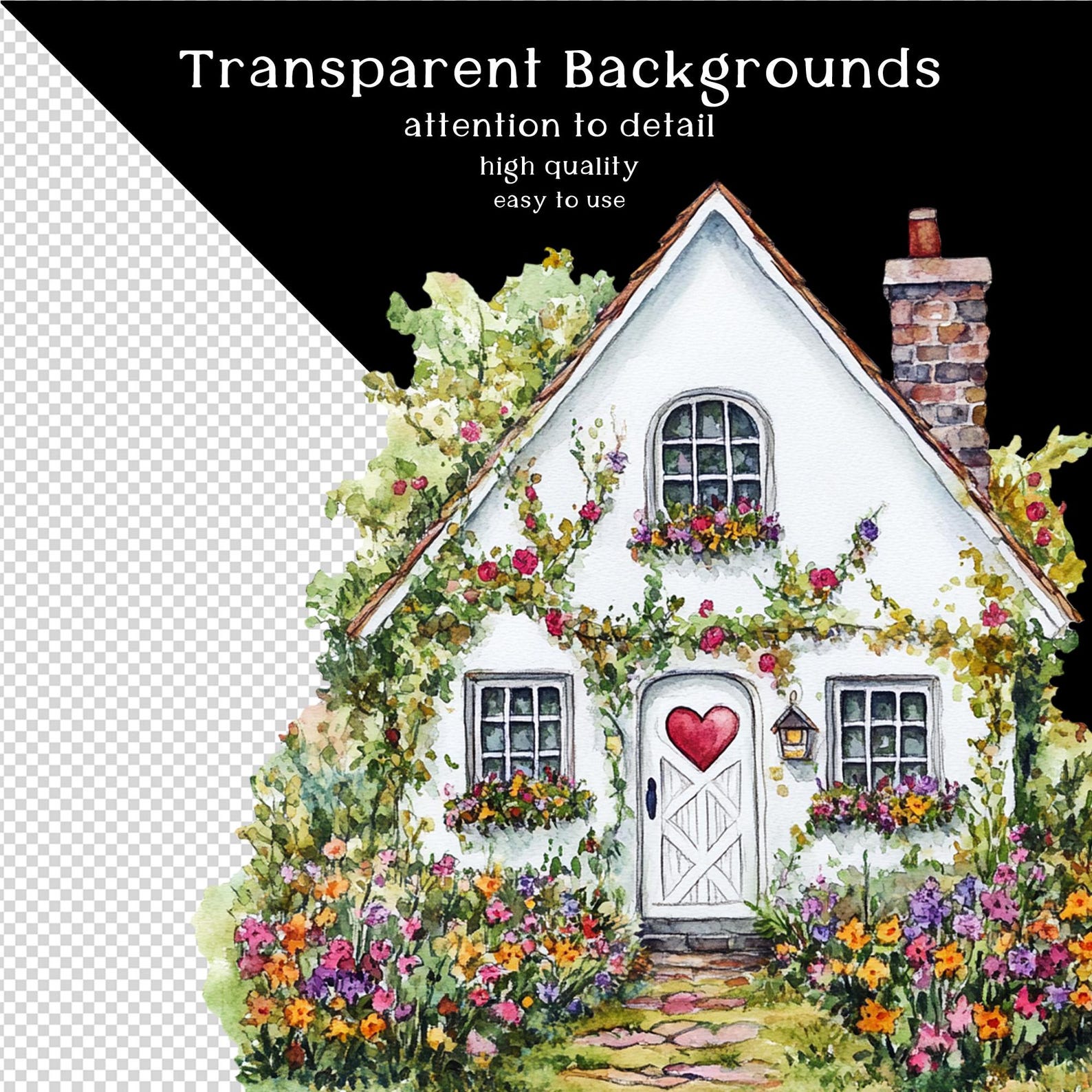 Valentine Cottages Clipart PNG, Cute Valentine Cottagecore Clip Art ...
