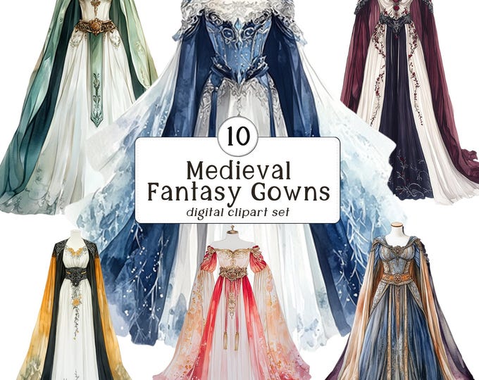 Fae of the Falls Gown - Made to Measure - Cotton Elven Fairy Witch ...