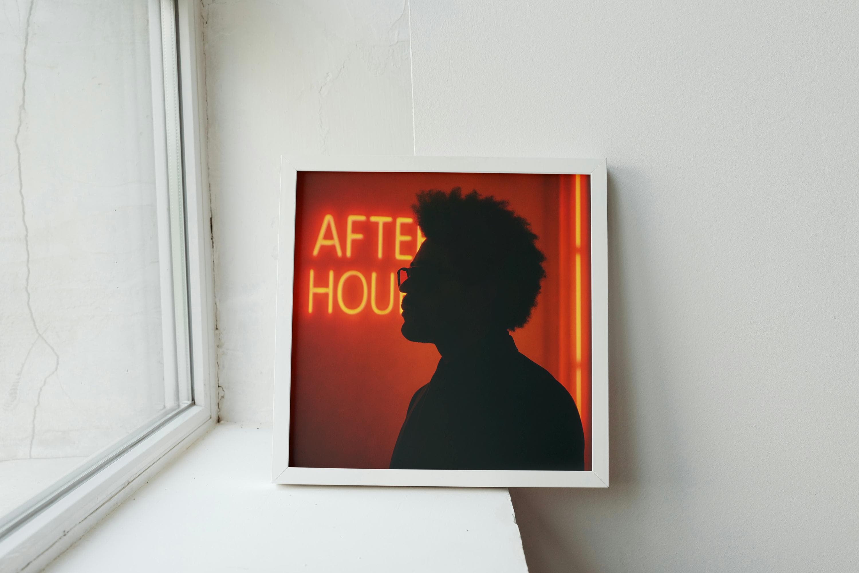 Moody Neon Silhouette Poster – the Weeknd After Hours Style Wall Art ...