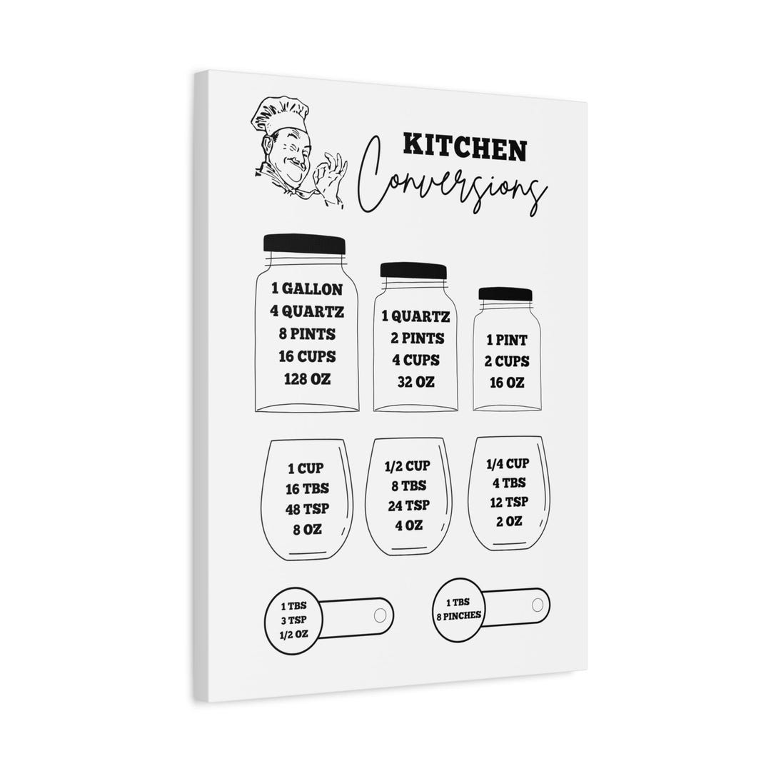 Kitchen Conversion Cheat Sheet Wall Art - Etsy