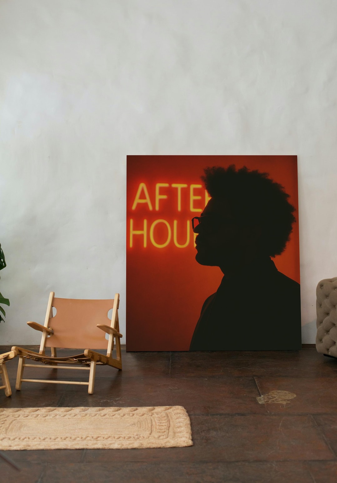 Moody Neon Silhouette Poster – the Weeknd After Hours Style Wall Art ...