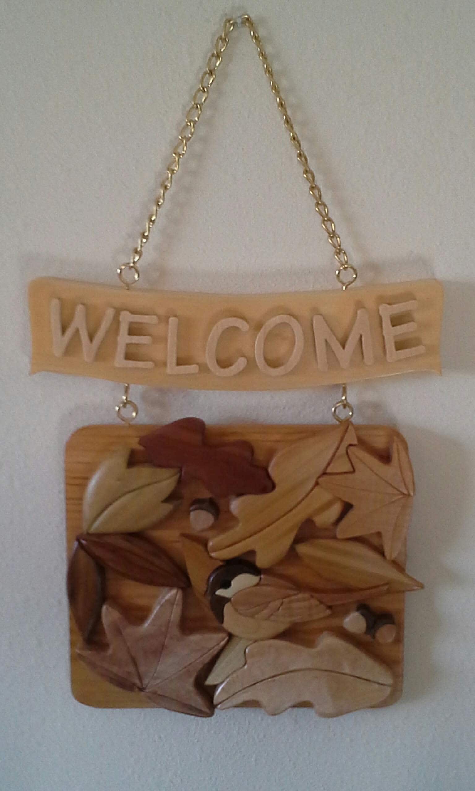Chickadee Welcome Sign - Etsy