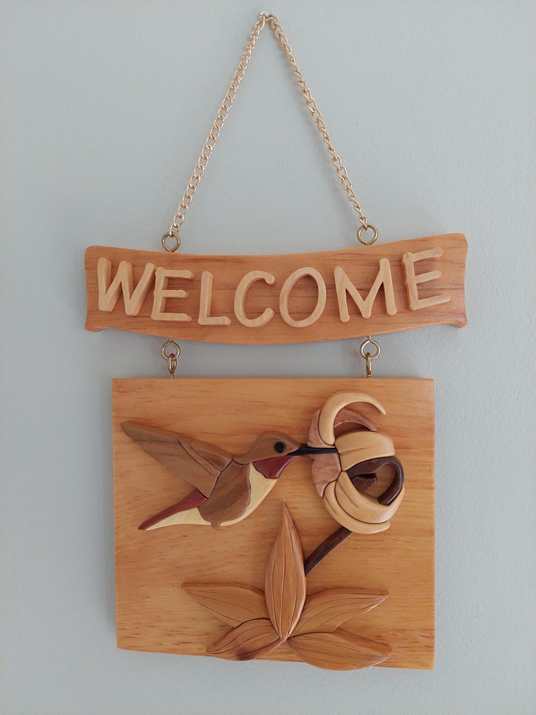 Hummingbird Welcome Sign - Etsy