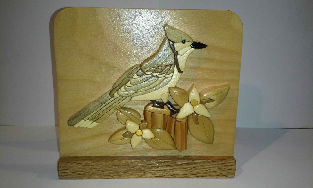 Blue Jay With Trillium Napkin Holder - Etsy