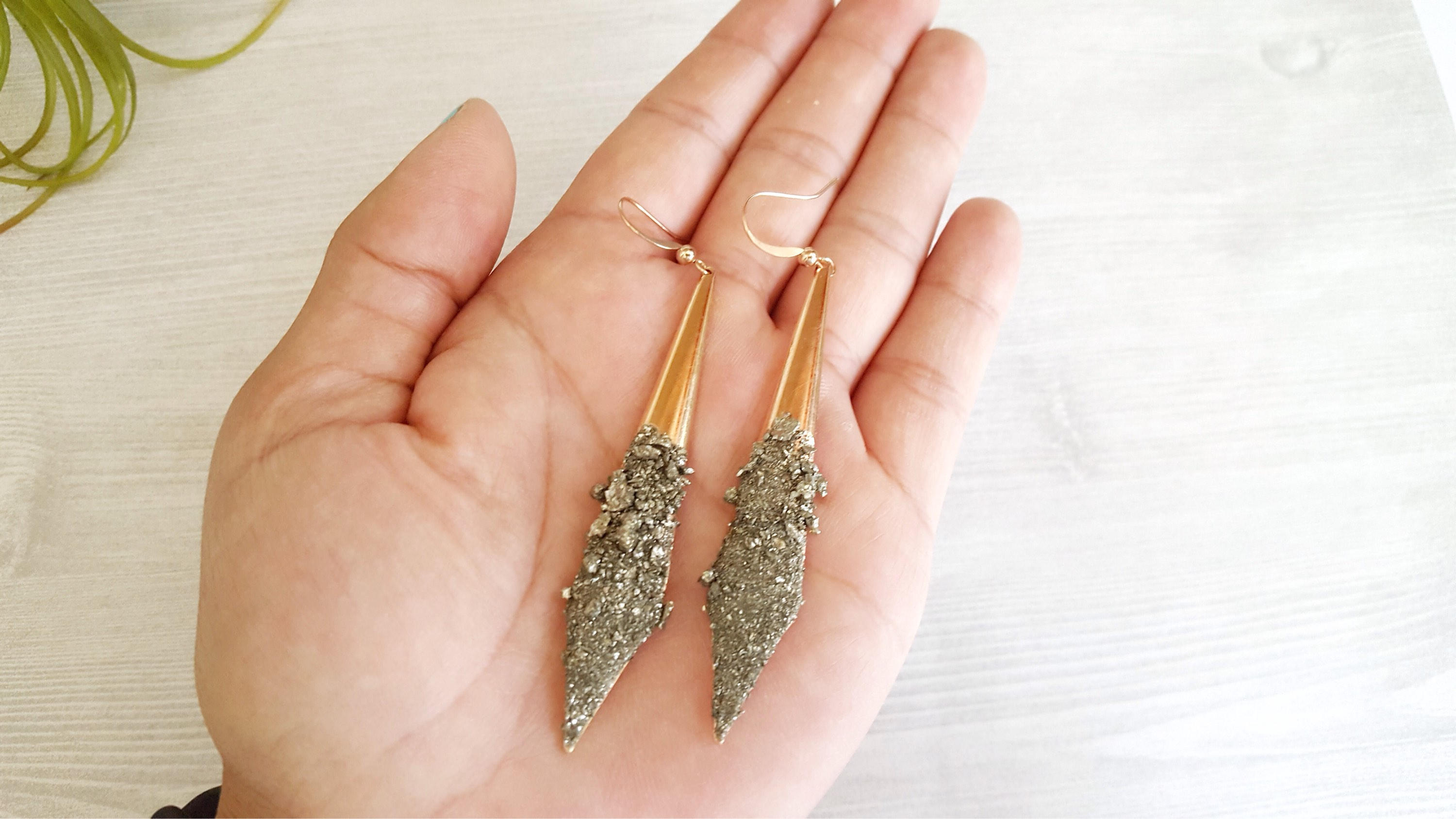 Rose Gold Earrings Statement Earrings Dagger Earrings | Etsy