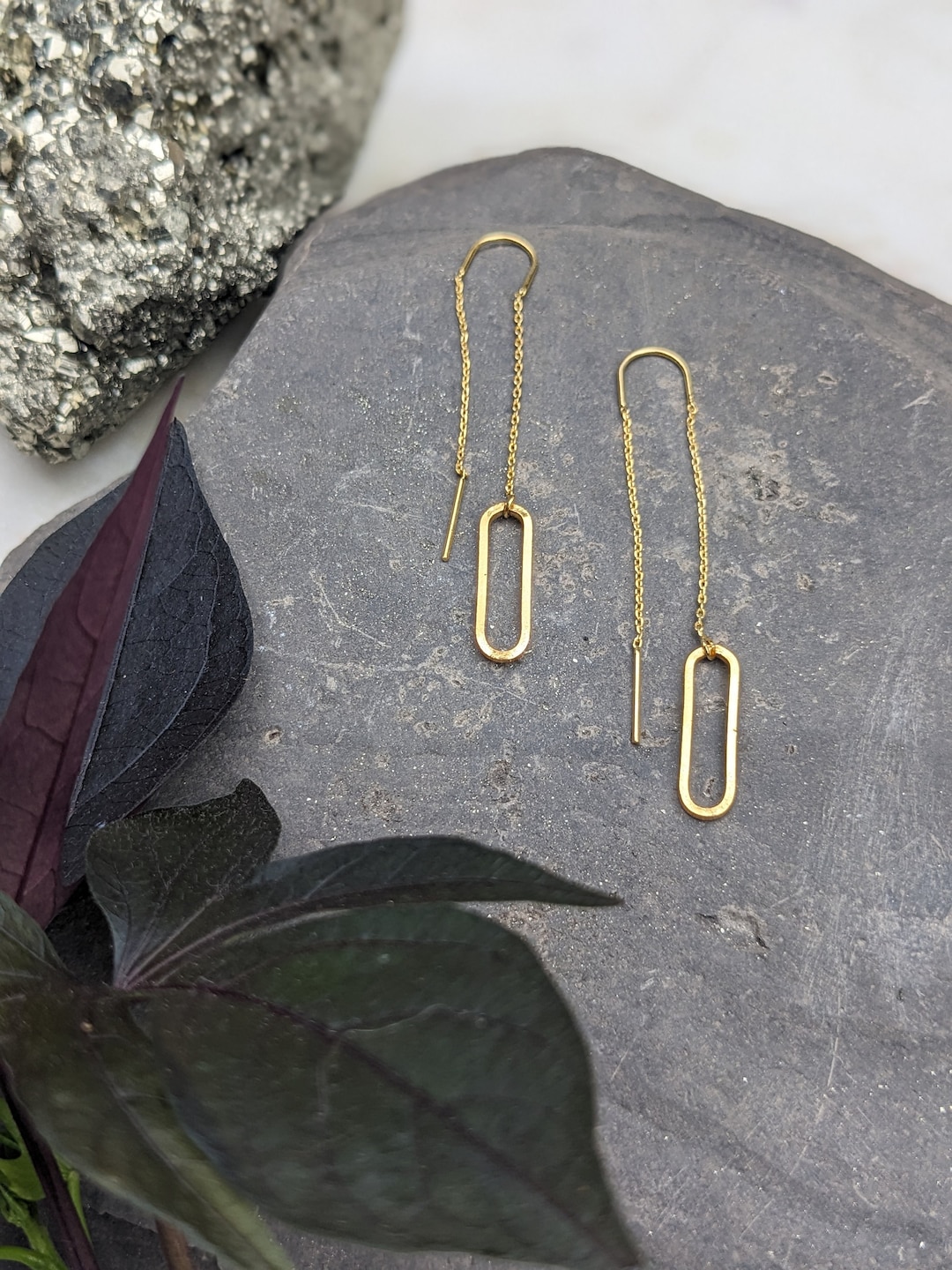 Gold Threader Earrings Elegant Gold Dangle Earrings Long Gold Dangle ...