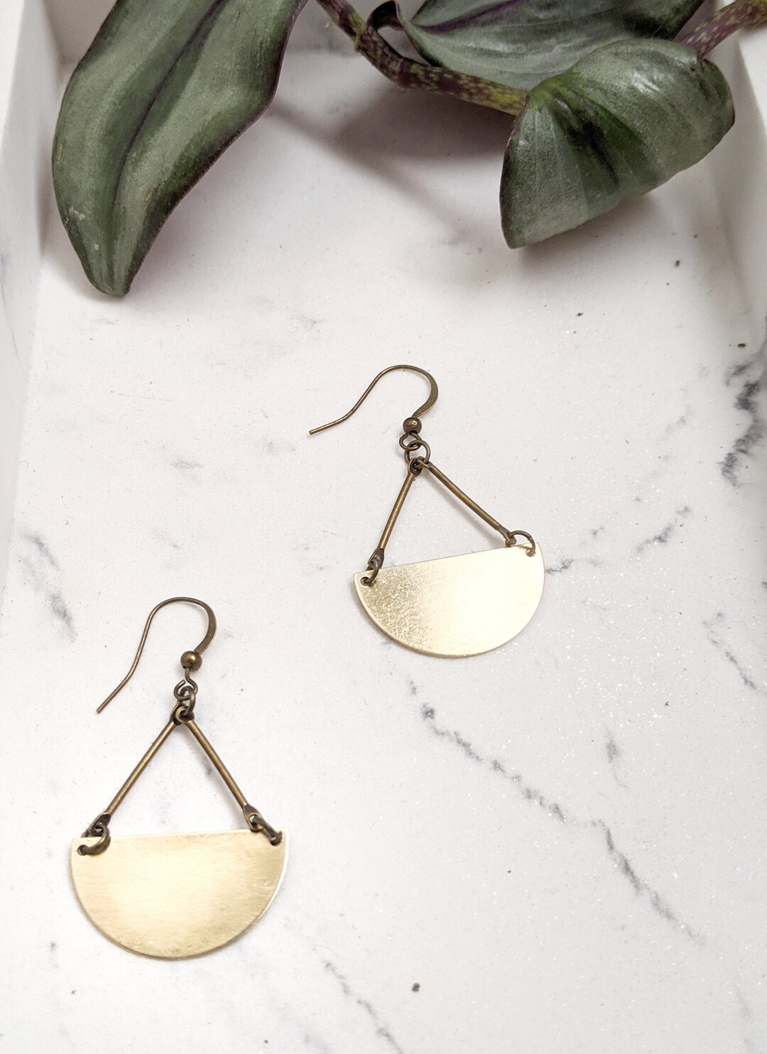 Half Moon Earrings Half Circle Earrings Half Moon Gold Geometric ...