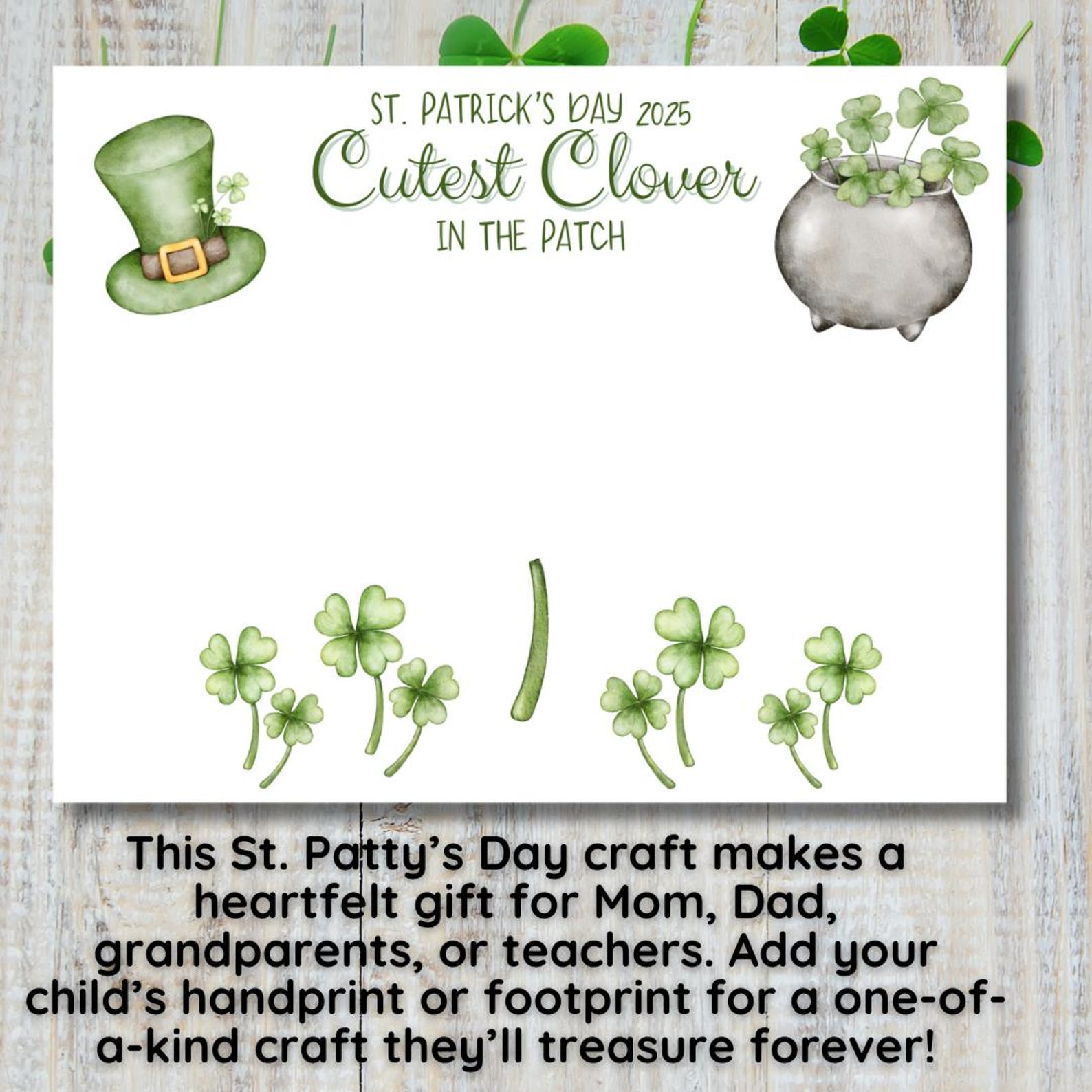 St. Patrick’s Day Handprint Craft - Irish Baby Keepsake - Lucky ...