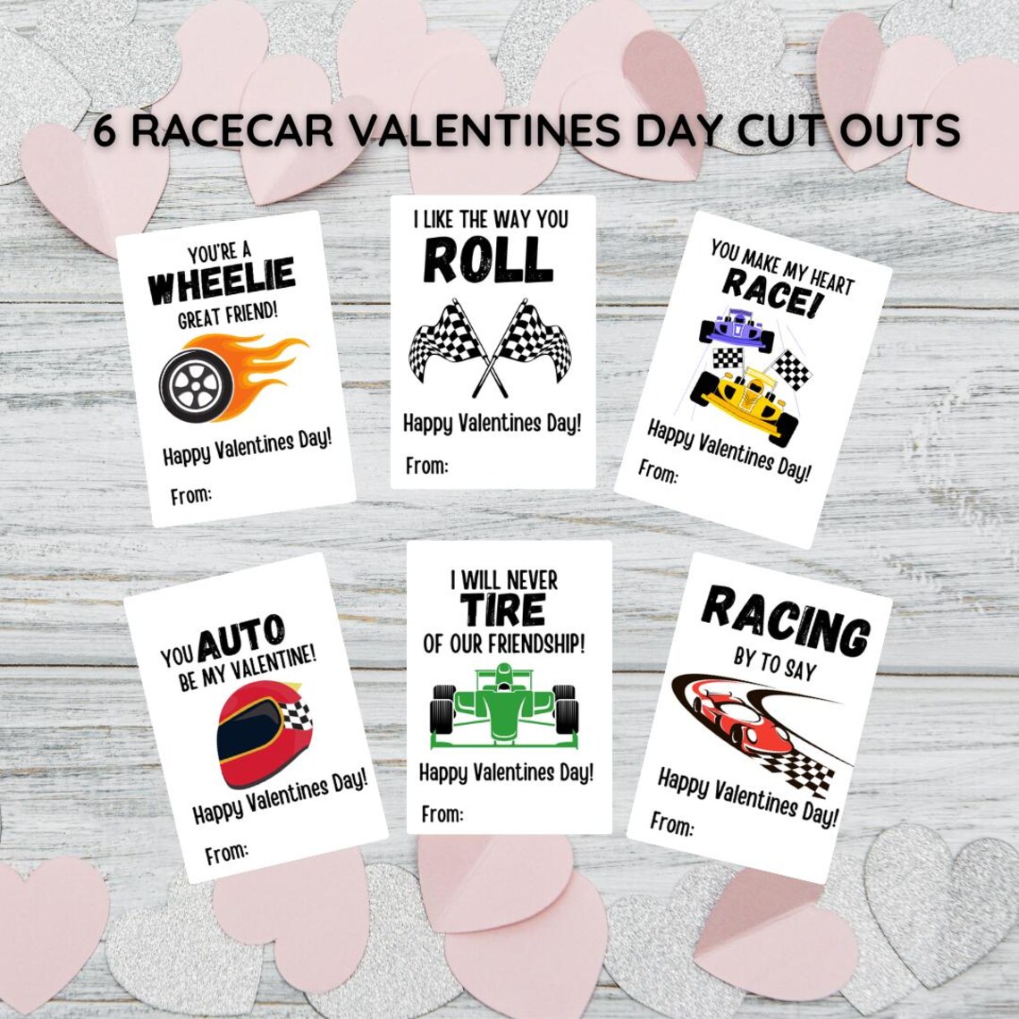 Valentines Cards for Boys Car Themed F1 Formula 1 Racecar Downloadable ...