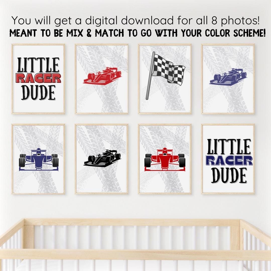 Formula 1 Car Posters: Race Car Nursery Prints (digital Download) - Etsy