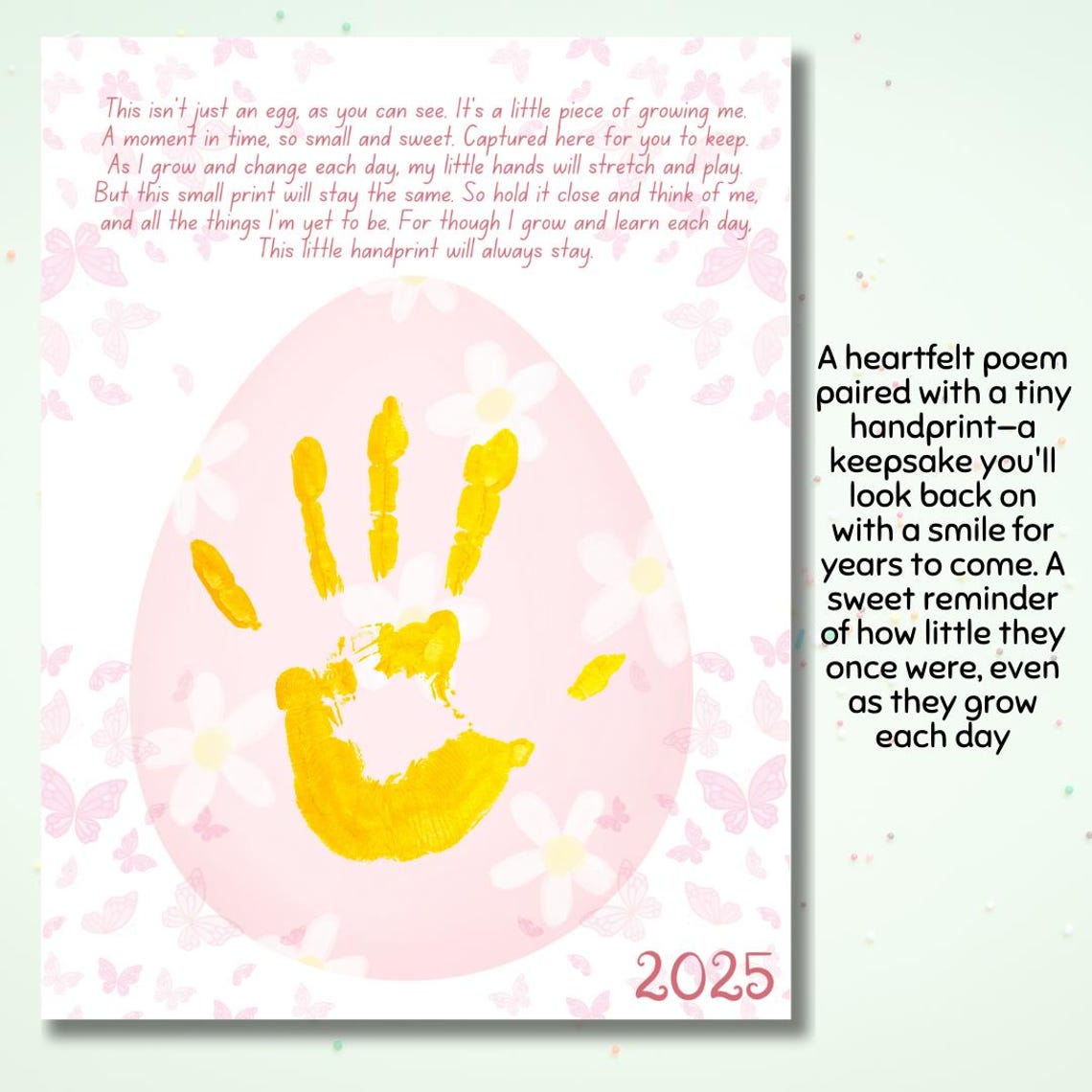 Easter Egg Poem Handprint Art: Baby Keepsake (digital Download) - Etsy