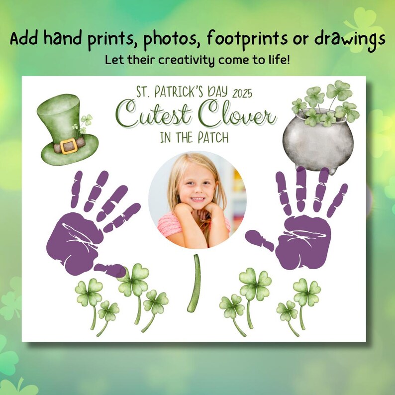 St. Patrick’s Day Handprint Craft - Irish Baby Keepsake - Lucky ...