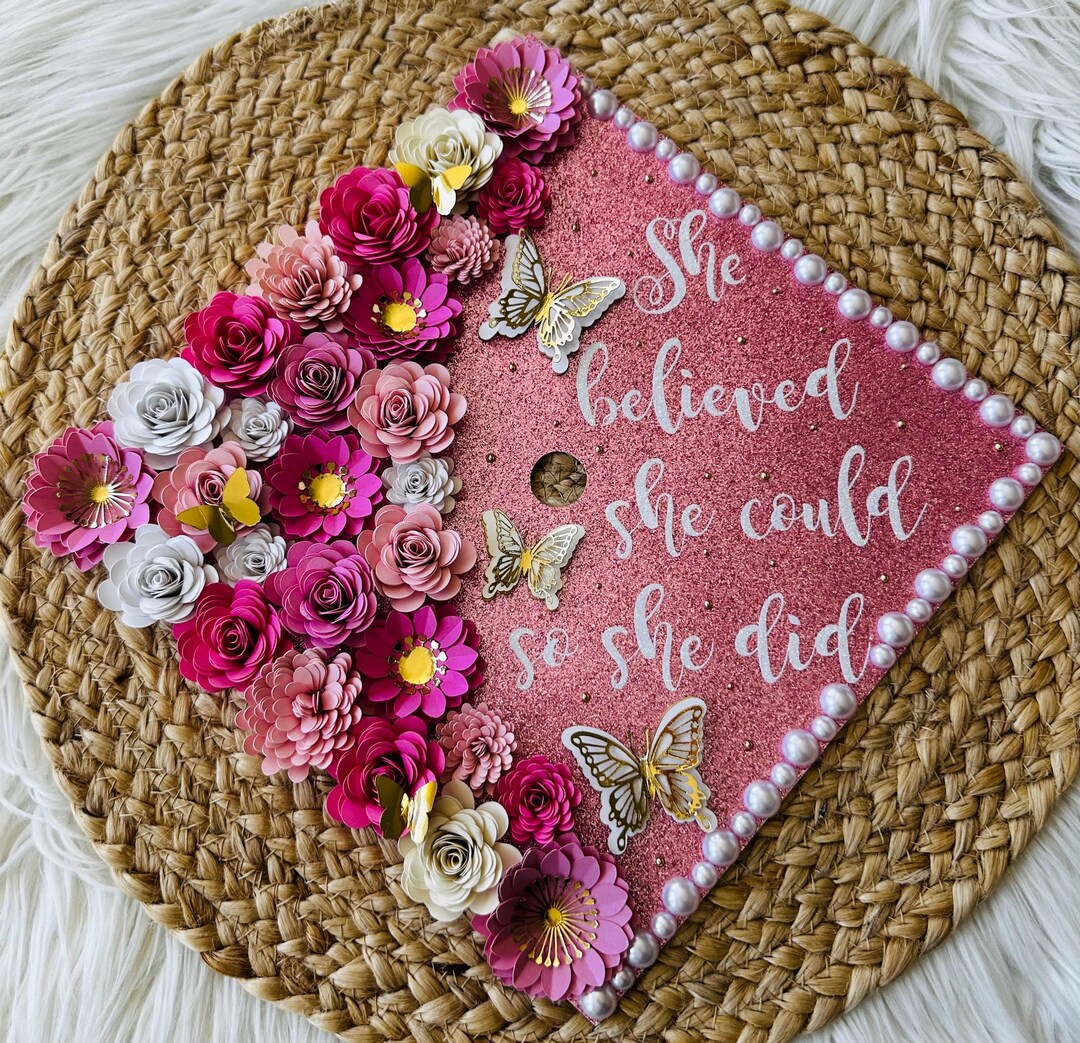 Graduation Cap Topper Pink, Custom 2025 Topper, 2025, Senior Graduation ...