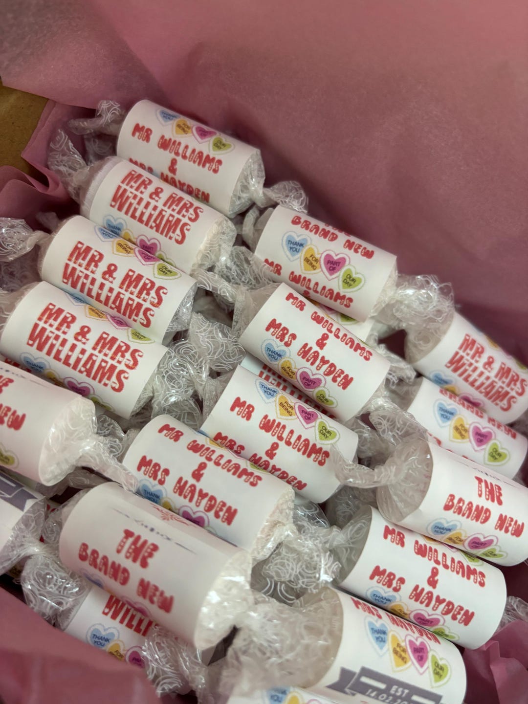 Swizzles Love Heart Sweets With Personalised Wedding Wrapper - Etsy