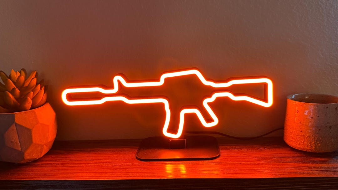 AR15 LED Neon Sign Orange - Etsy