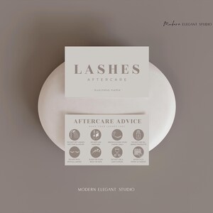 Editable Lash Aftercare Card Template, Custom Lash Care, Lash Lift and ...