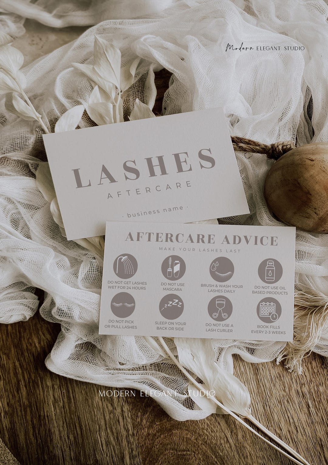 Editable Lash Aftercare Card Template, Custom Lash Care, Lash Lift and ...