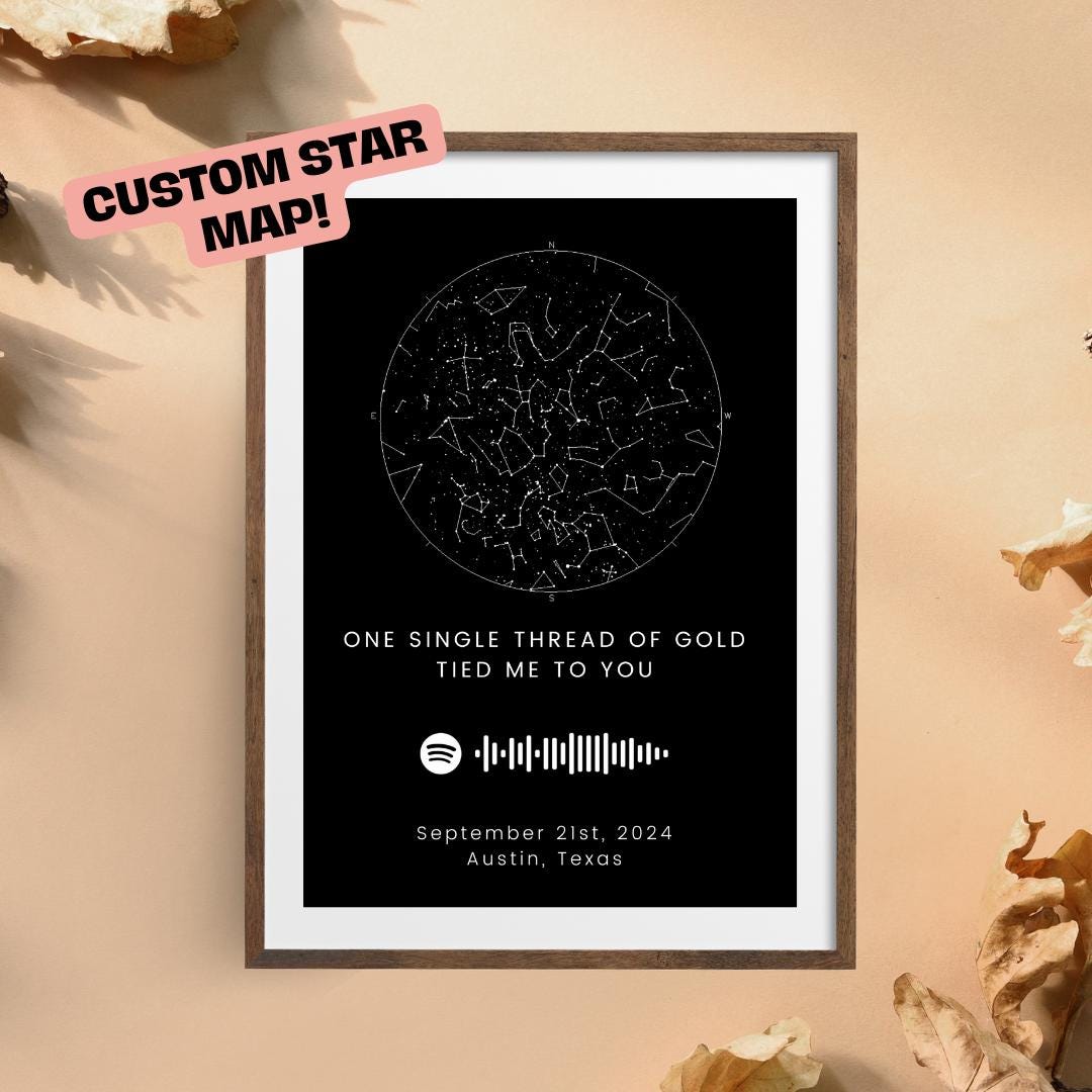 Personalized Digital Star Map - Etsy