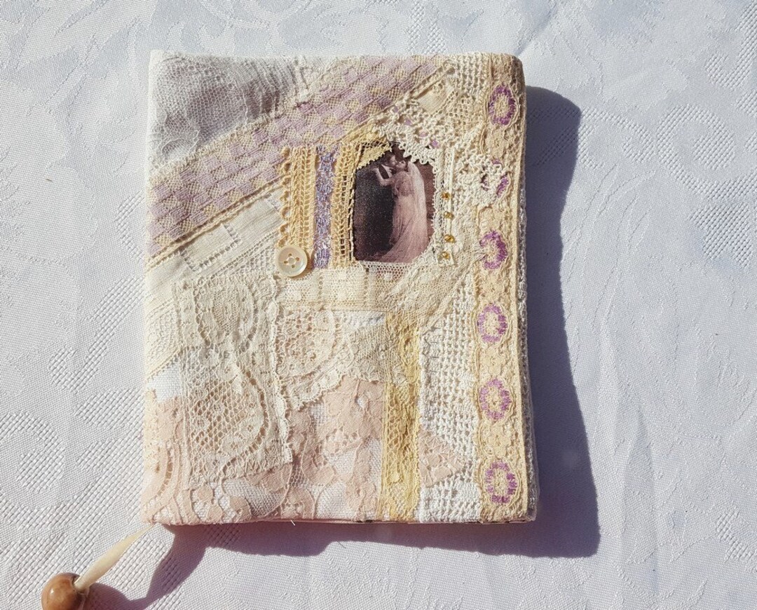 Antique Lace Book Cover, Retro Maries, Beige E-reader Pocket Book Cover ...