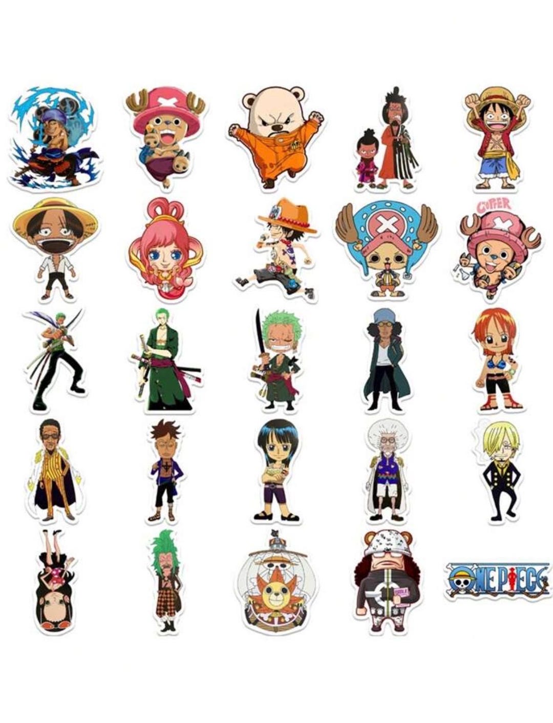 50 Pcs one Piece Stickers for Laptop Water Bottle Books Endless Ideas ...