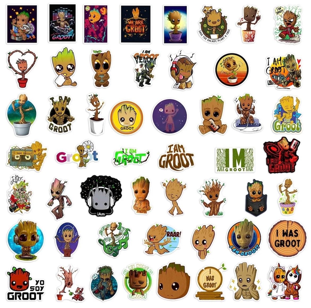 50 Pcs "groot" Stickers for Laptop Water Bottle Books Endless Ideas for ...