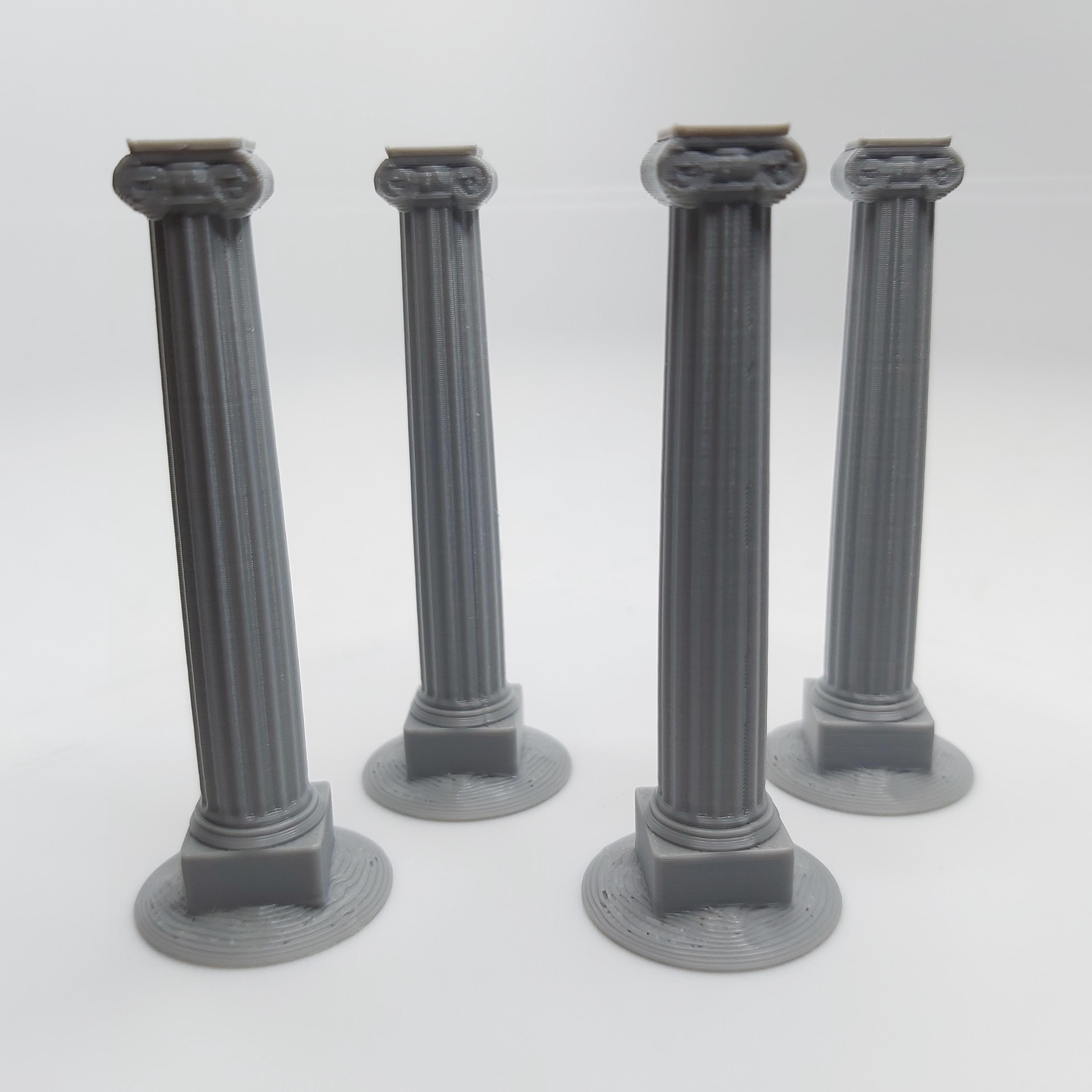 Ionic Pillars, Set of 4 - Miniatures, Dungeons and Dragons, D&D, Dnd ...