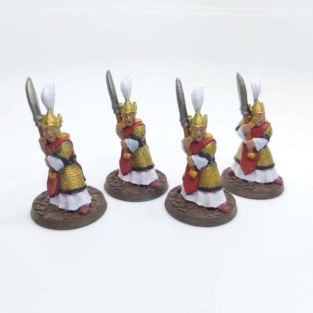 Elf Soldiers, Set of 4 - Miniatures, 28mm, Dungeons and Dragons, D&D ...
