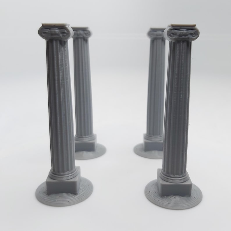 Ionic Pillars, Set of 4 - Miniatures, Dungeons and Dragons, D&D, Dnd ...
