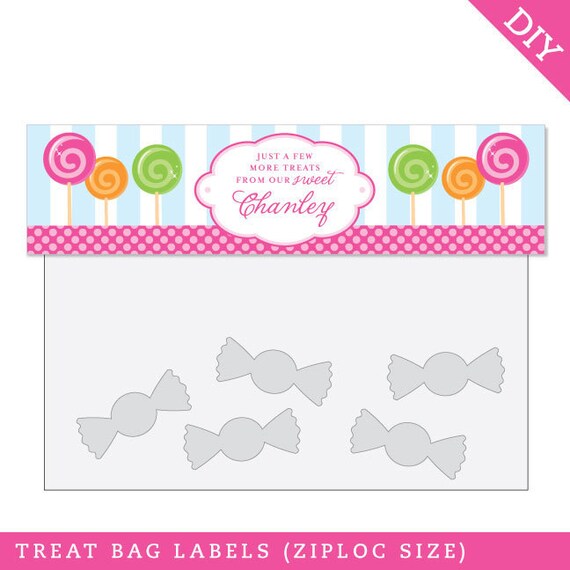 Lollipop Labels Templates Tags With Lollipop Illustration. Vector Hand