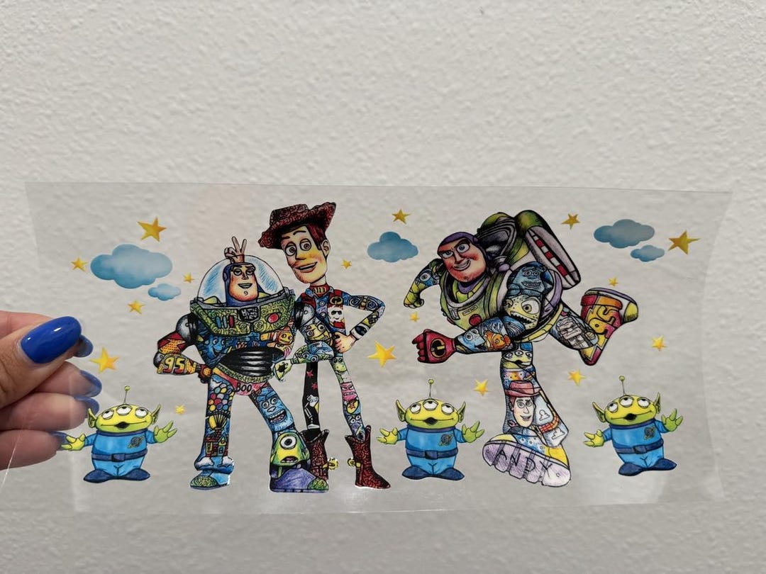 Theme Park Toy Transfer 16oz | No Heat Needed | Waterproof | Permanent ...