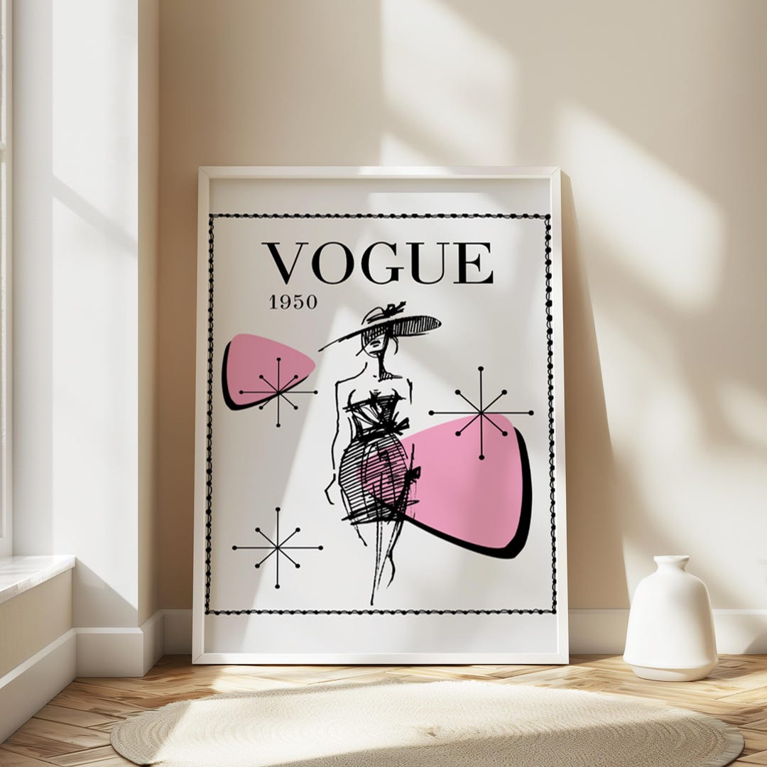 Vogue Poster, Designer Poster, Vogue Print, 1950s Vogue, Vintage Vogue ...
