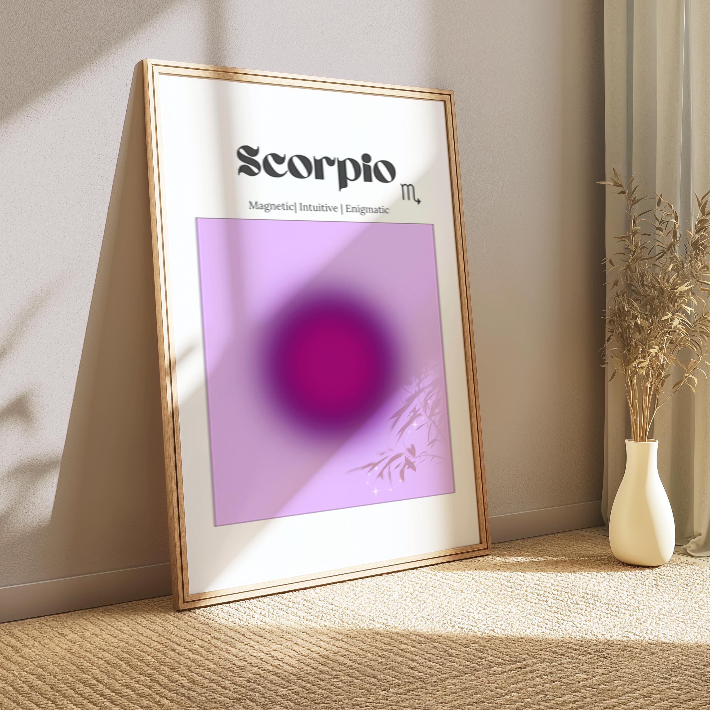 Scorpio Wall Art, Horoscope Print, Astrology Wall Art, Trendy Scorpio ...
