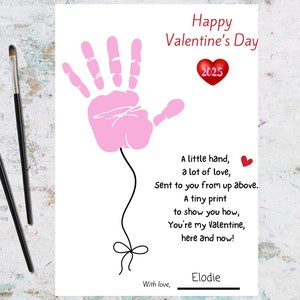 Handprint Valentine Art Craft for Kids | DIY Kids Fun Valentine ...