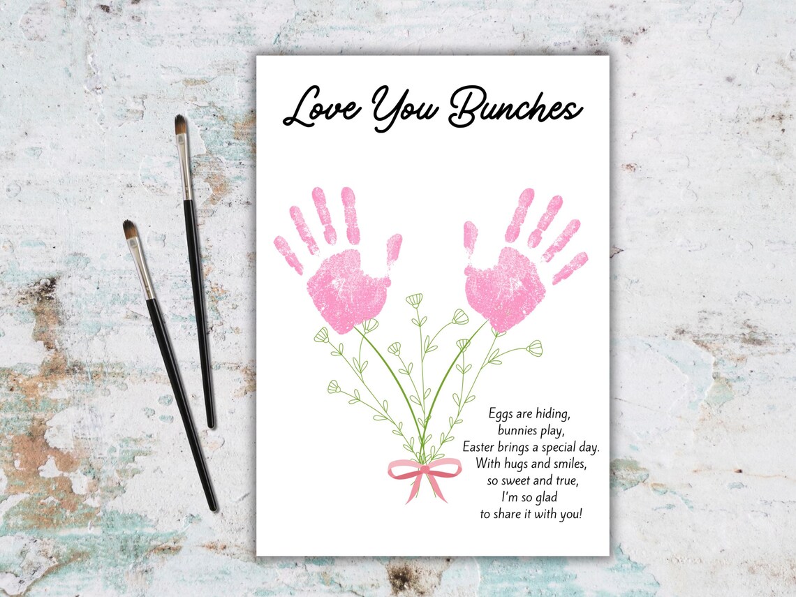 Easter Handprint Art and Craft for Kids, DIY Printable Easter Activity ...