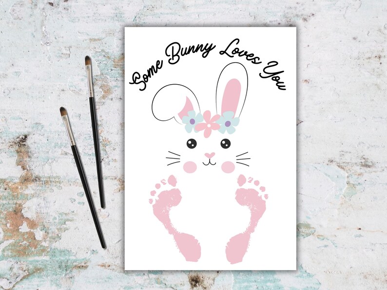 PRINTABLE Easter Handprint Footprint Craft for Kids, DIY Easter ...