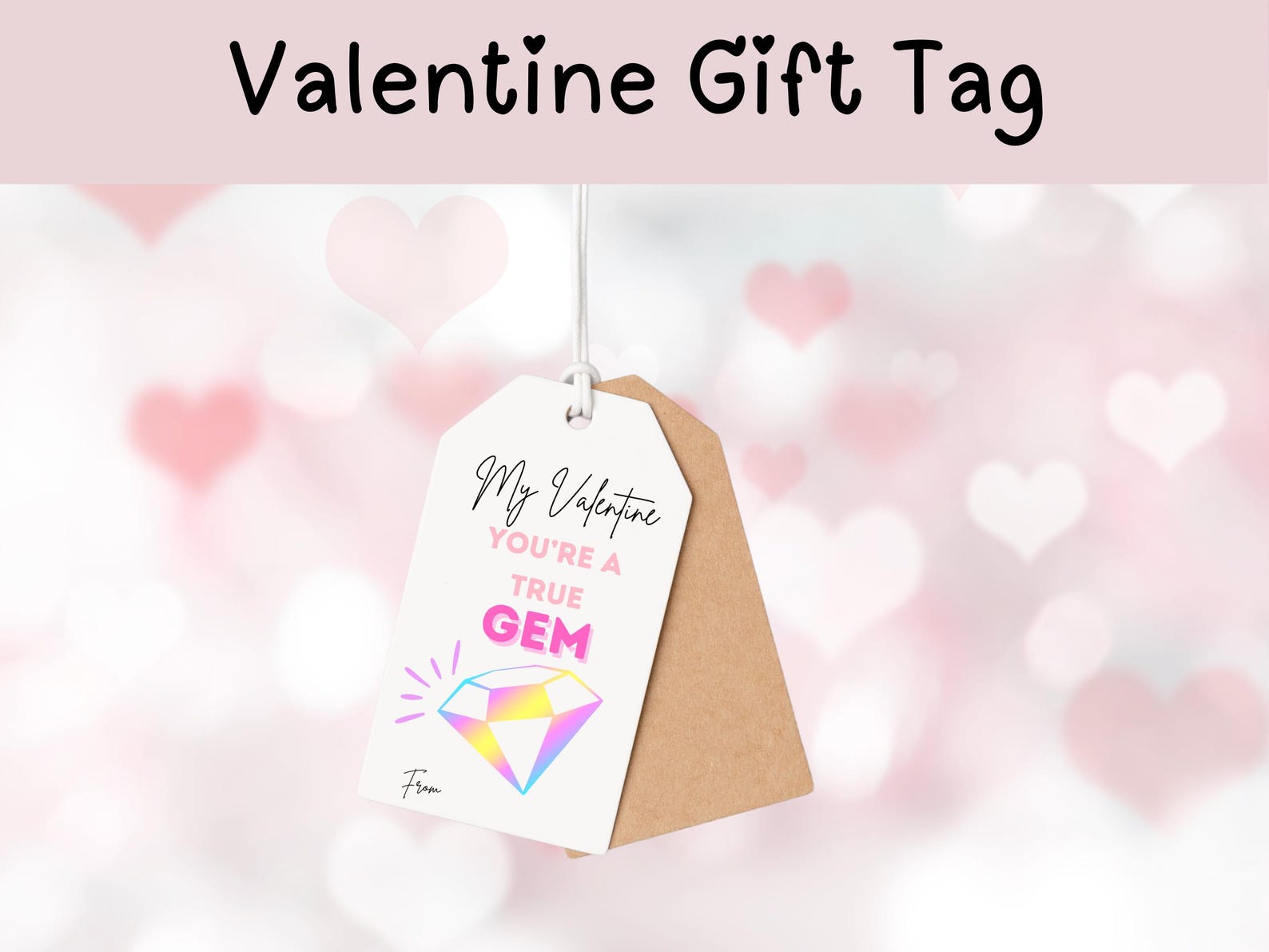 Valentine Gift Tags, Printable Kids Valentine Tags, Classroom ...