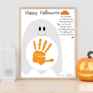 Halloween Handprint Footprint Art for Kids, DIY Activities Fun ...