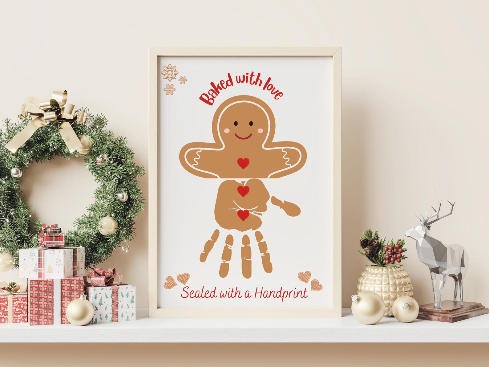 Christmas Handprint Craft, My First Christmas Art, Preschool Curriculum ...